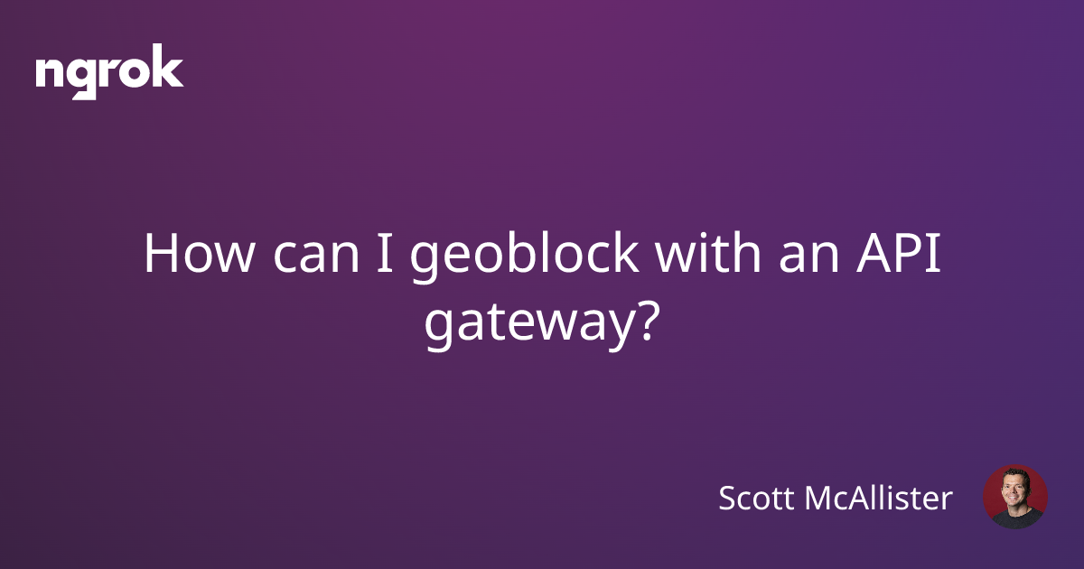 How can I geoblock with an API gateway?